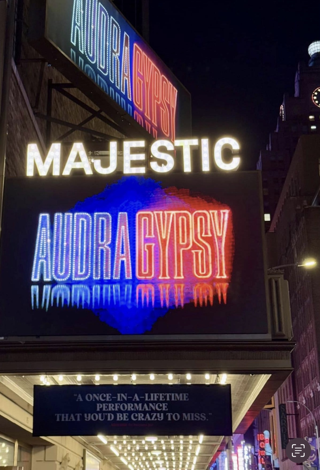 ON THE TOWN… EXPERIENCING “AUDRA”/“GYPSY” - TheaterScene.net